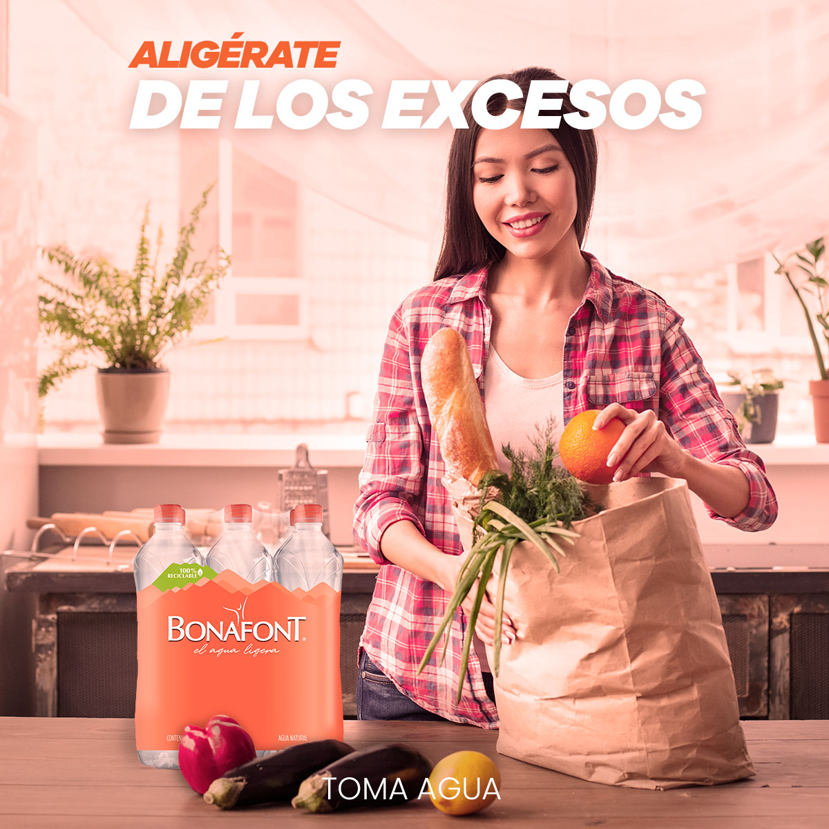 Agua Natural Bonafont 6x1.5L