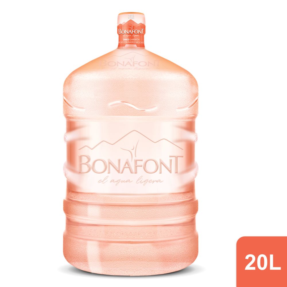 Agua Natural Bonafont 20L Sin Envase de Garrafón