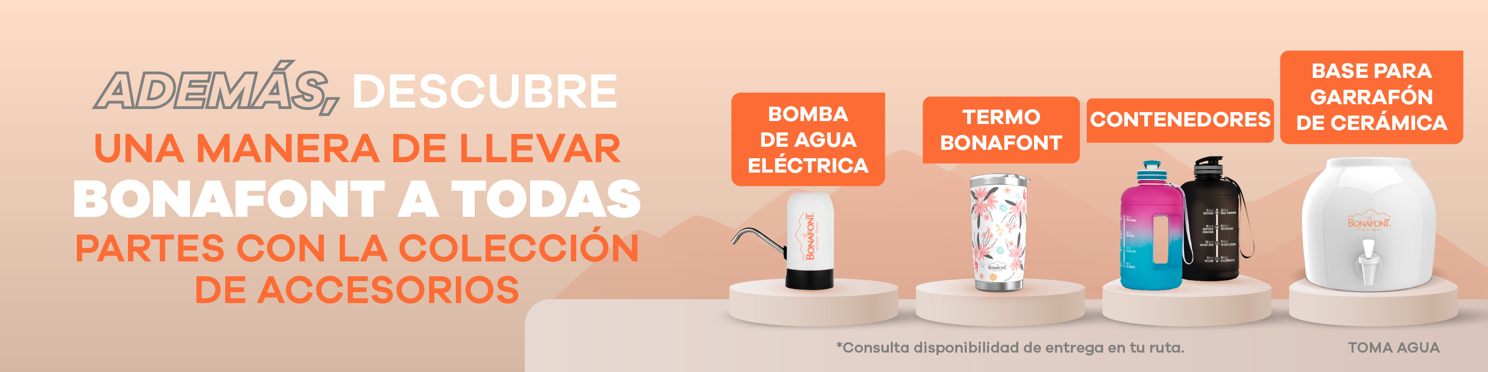 Garrafón de agua natural Bonafont 20L con envase incluido